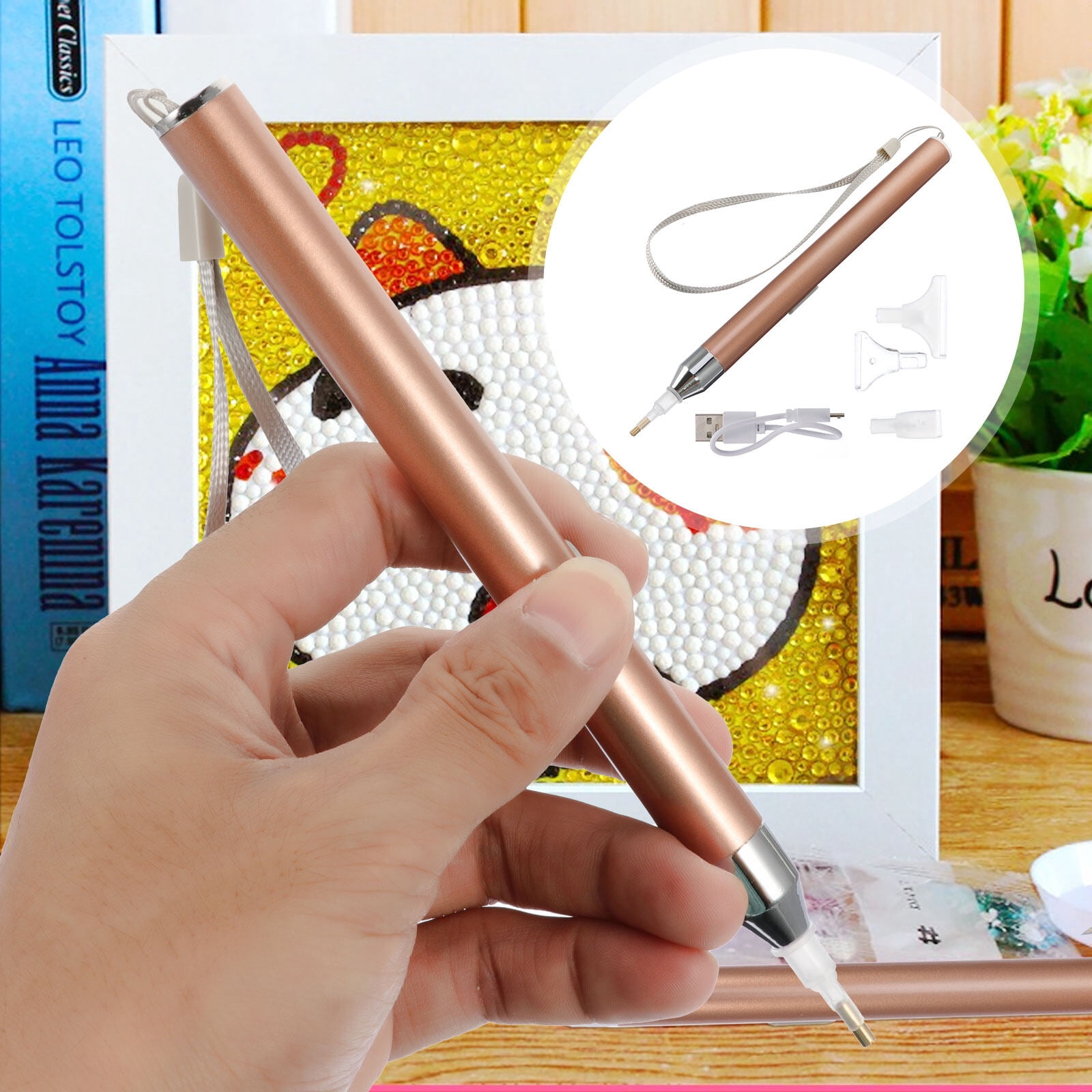 Homoyoyo Back to School engraving tool pen Drill Pen Pink Metal 1 Set ...