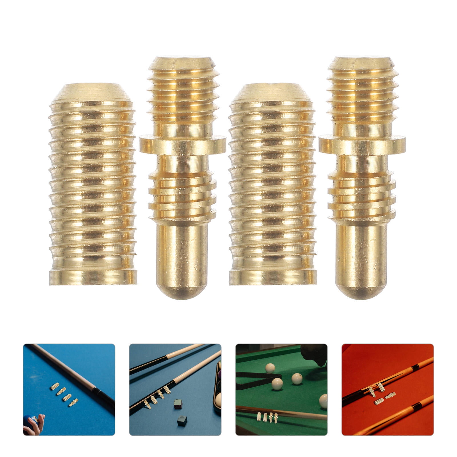 Homoyoyo Billard Pool Joint Pin Insert 2Sets Golden Cylindrical Copper ...