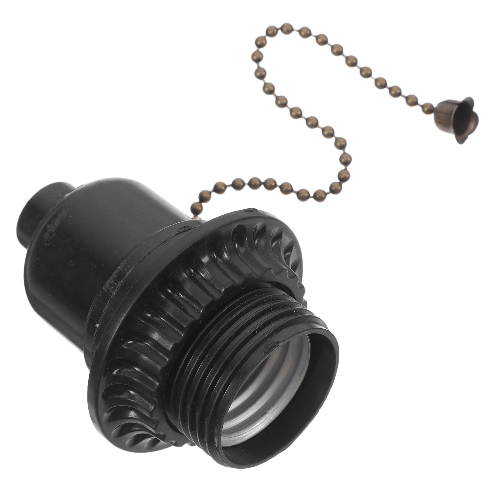 Homoyoyo Black Bakelite E26 Pull Chain Light Socket Fixture Standard ...