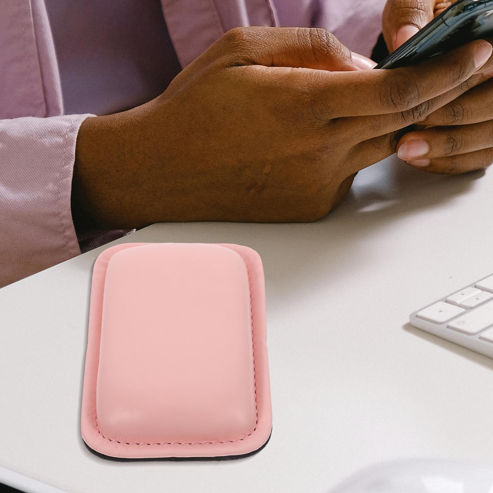 Homoyoyo Cute Pink PU Mouse Pad Wrist Rest for Smooth Operation and ...
