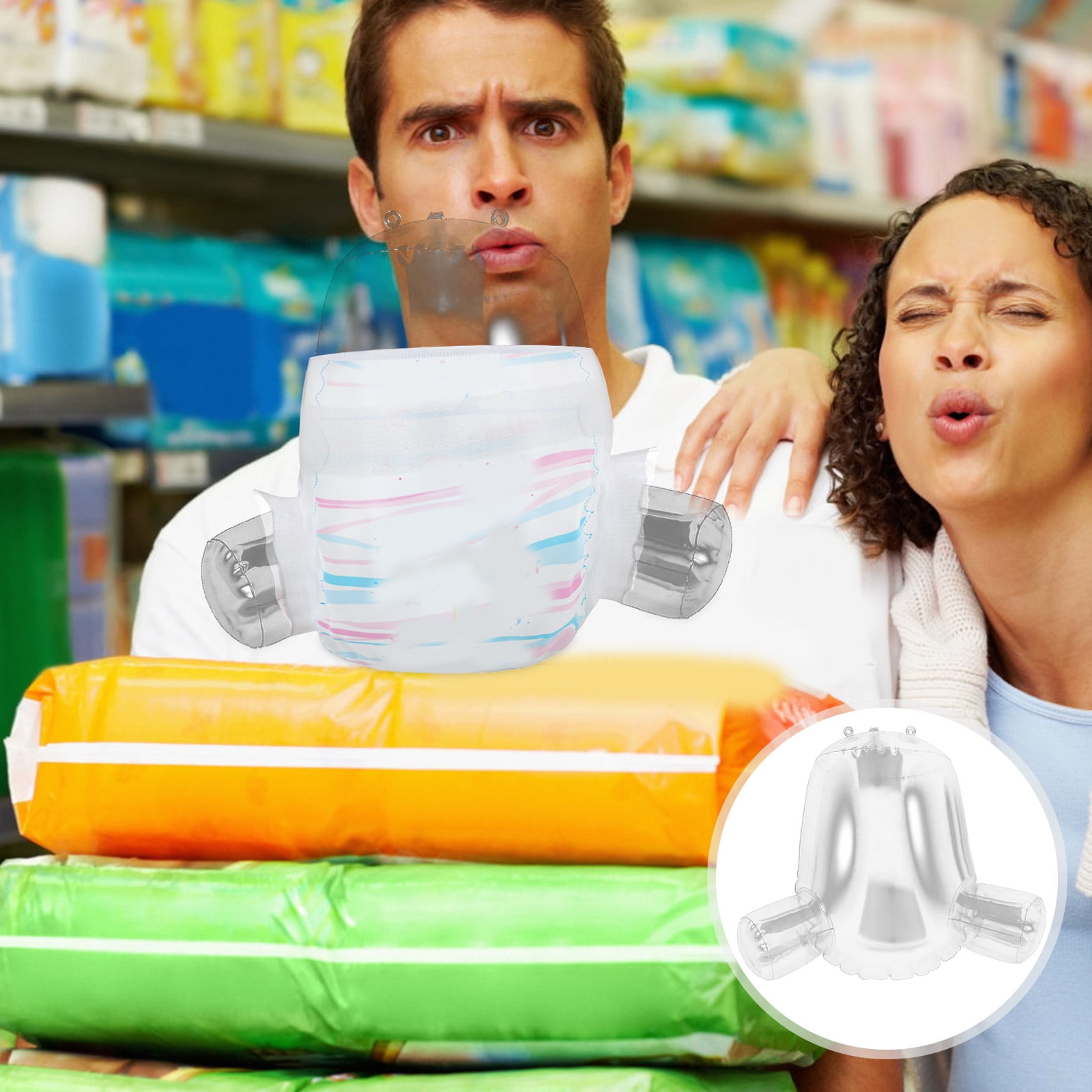 Homoyoyo Durable Inflatable Diaper Mannequin Transparent PVC Home ...