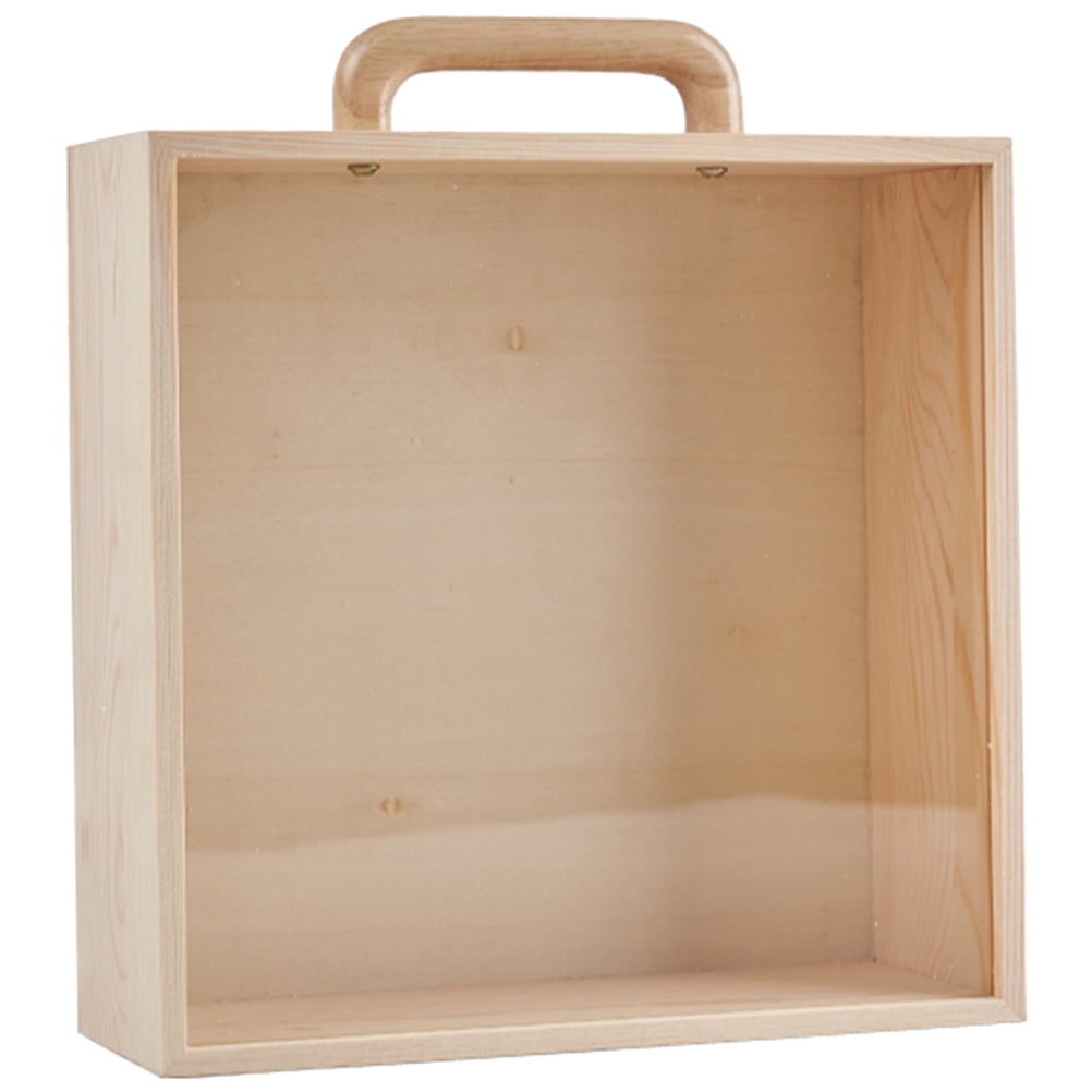 Homoyoyo DIY Materials Wood Display Box Beige 1Pack - Walmart.com