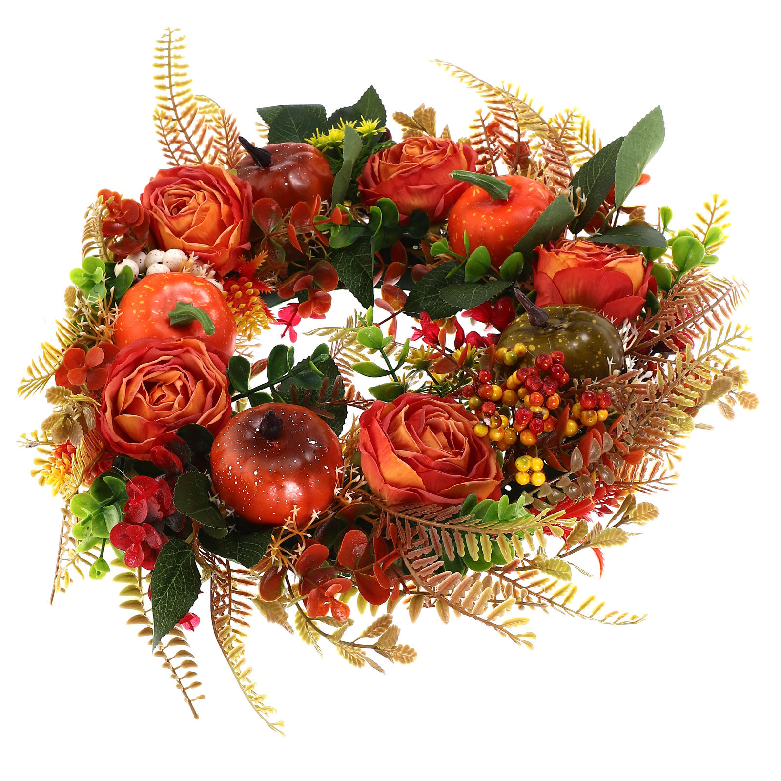 Homoyoyo Maple Leaf Wreath for Front Door Decoration with Realistic ...