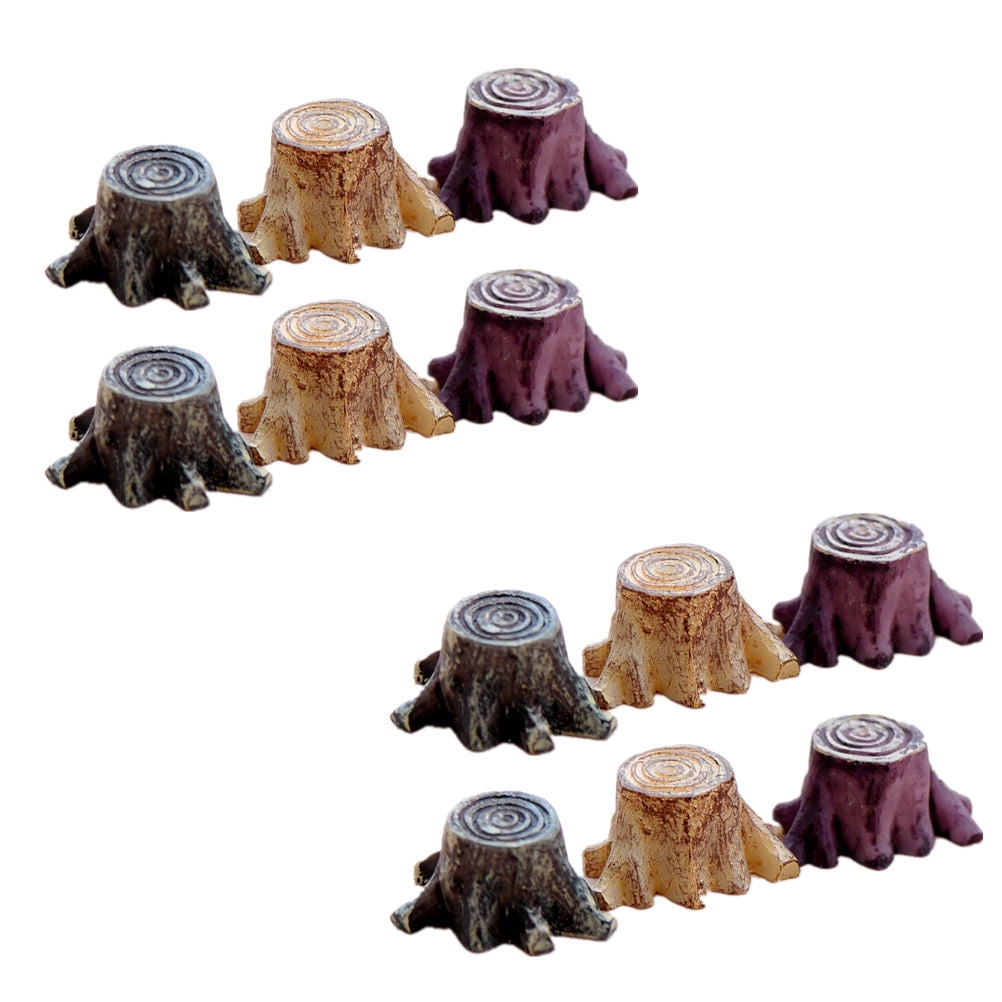 Homoyoyo Tree Stump For Crafts Assorted Color 12Pcs 0.6X0.4X0.4In Resin ...