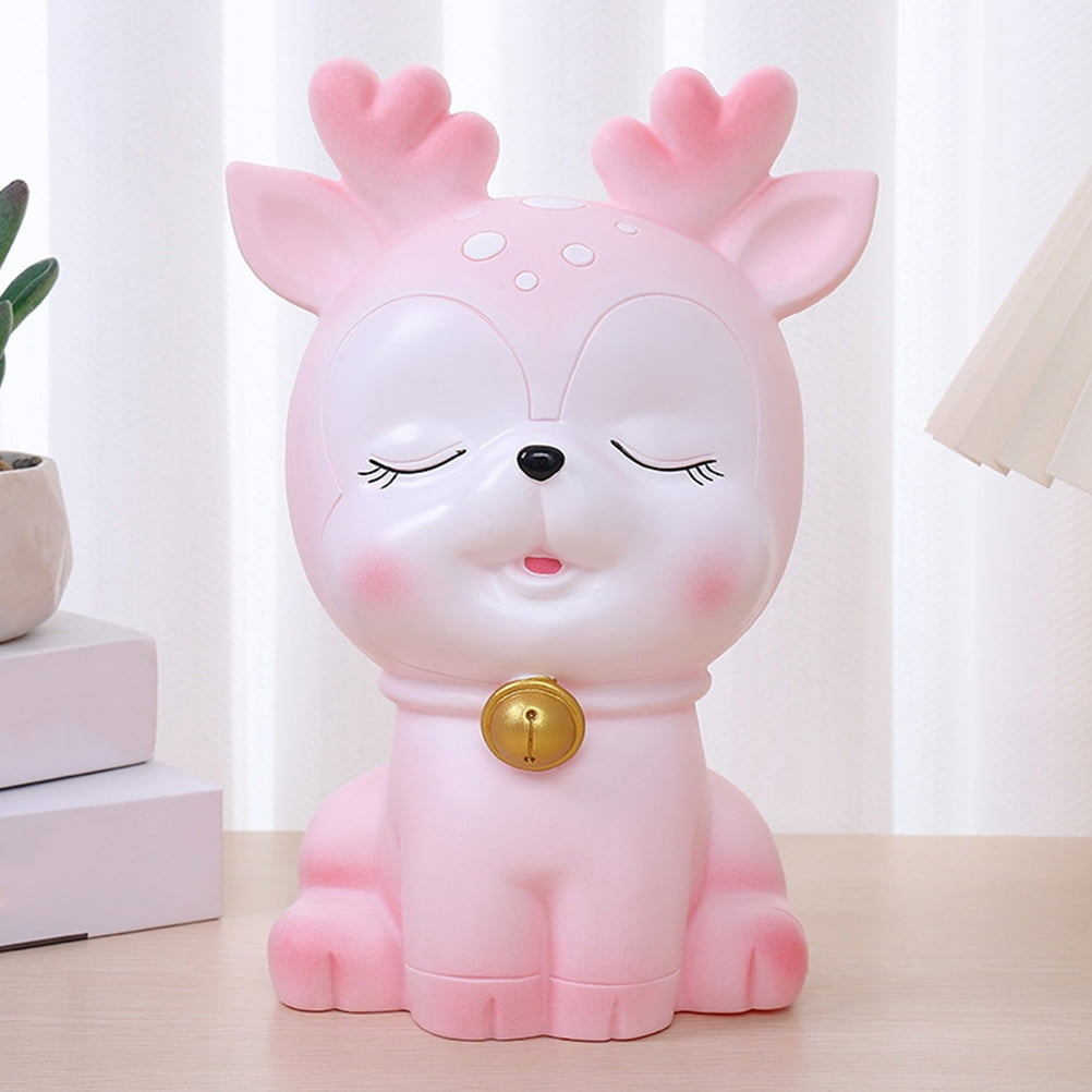 Homoyoyo Deer Shaped Decorative Desktop Money Bank Jar for and Savings ...