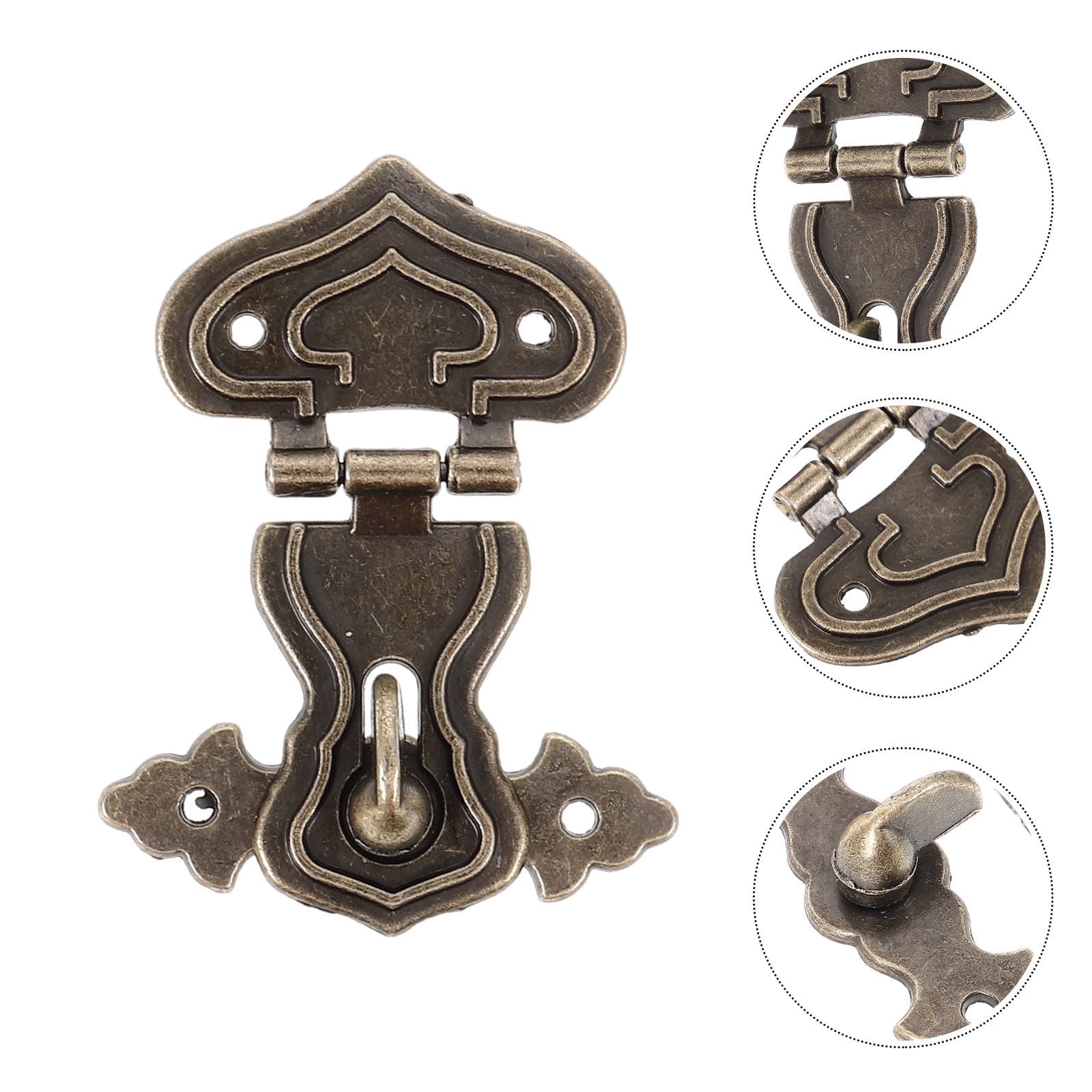 Homoyoyo Durable Metal Hasp Buckle Coffee for Home Jewelry Boxes 6Pcs ...