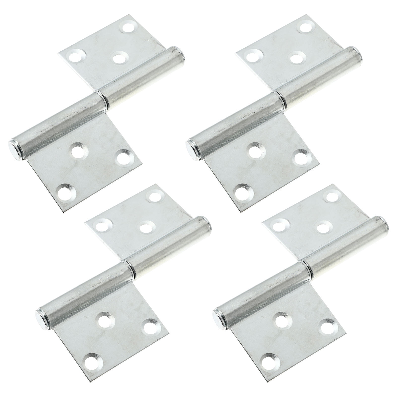 Homoyoyo Hydraulic Hinge Flag Type Hinge Iron 4Pcs 4 Inch Silver ...