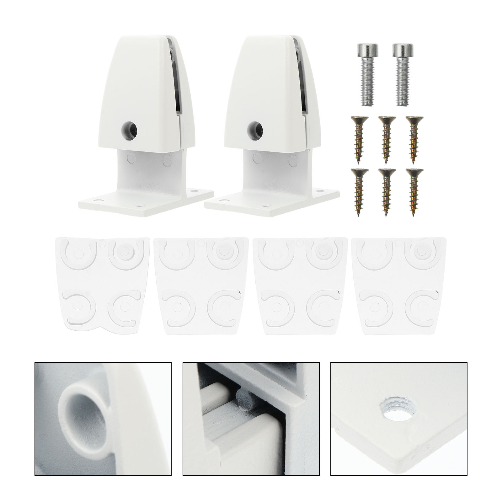Homoyoyo 2-Pack Metal Glass Partition Clamps T-Type Aluminum Alloy Desk ...
