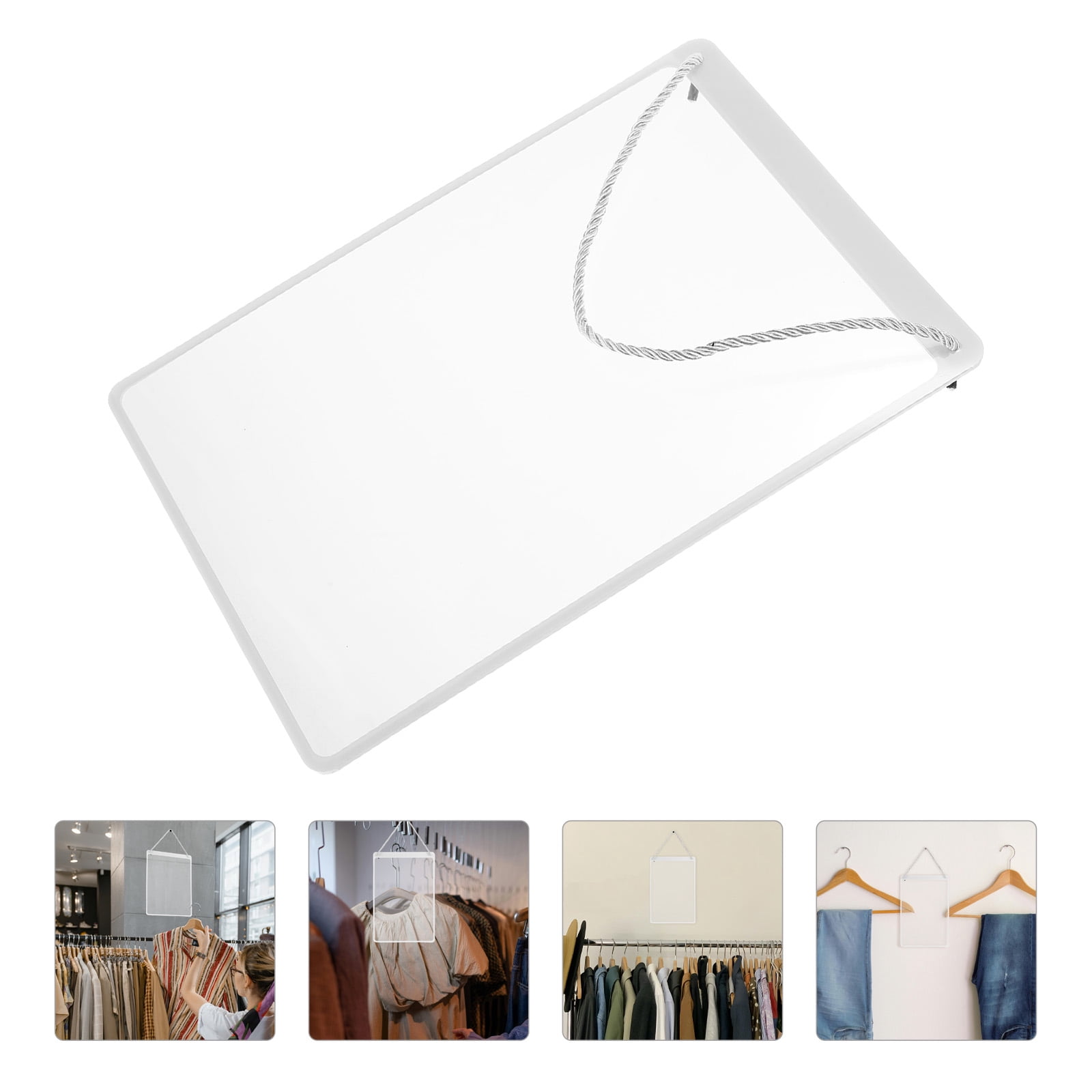 Homoyoyo White PVC Display Sign Holder for Retail Store Window Hanging ...