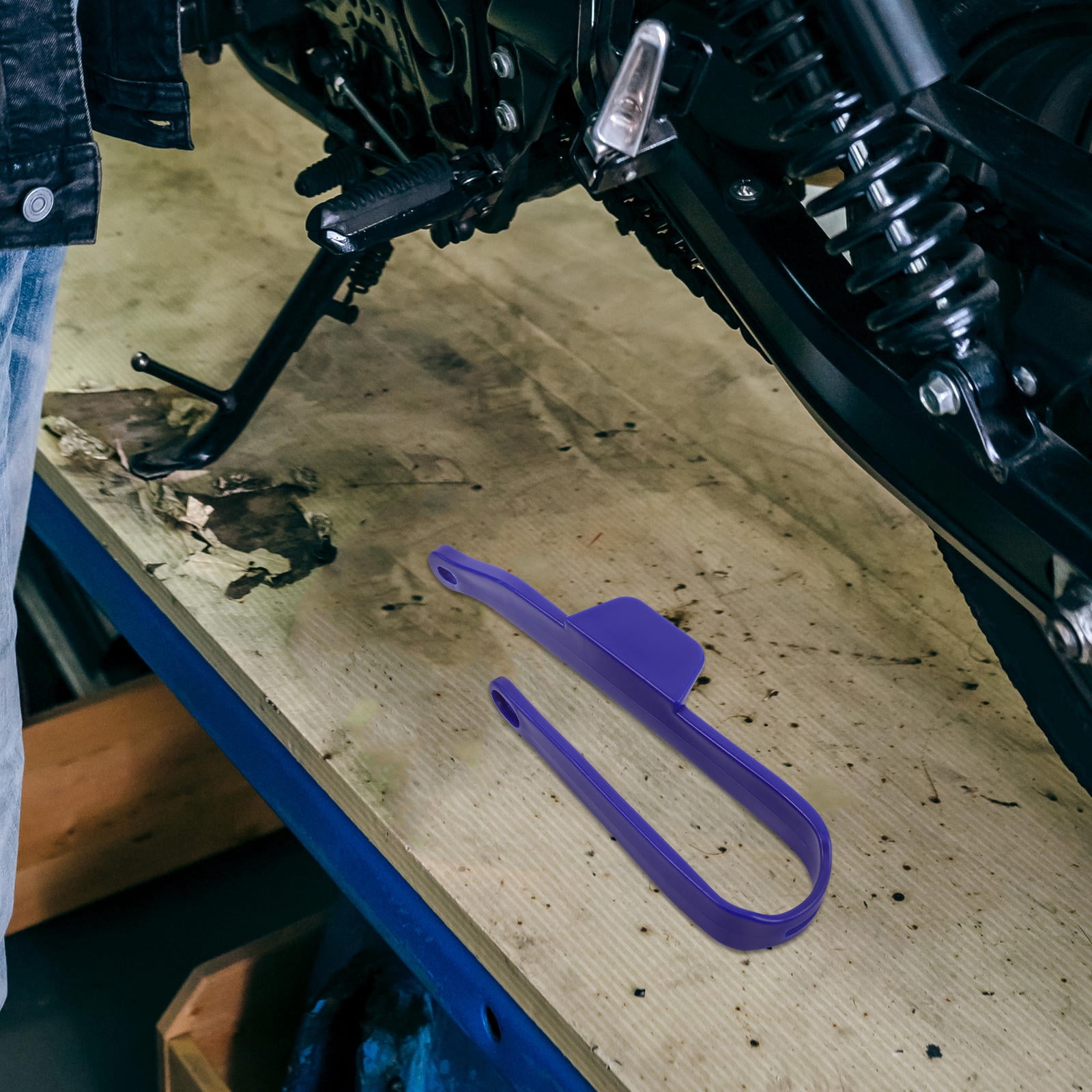 Homoyoyo Swing Arm Chain Guide Runner, Wear-Resistant, Blue, Motorcycle ...