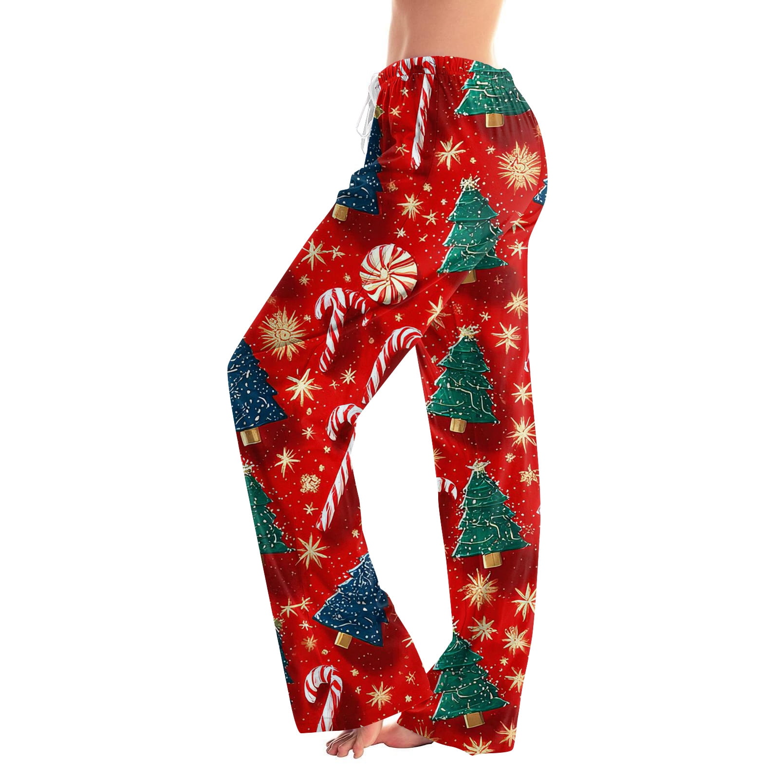 Homozy Christmas Pajamas Pants for Women Christmas Santa Claus Snowman ...