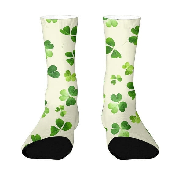 Homozy St Patricks Day Socks for Women Novelty Green Shamrocks Print ...