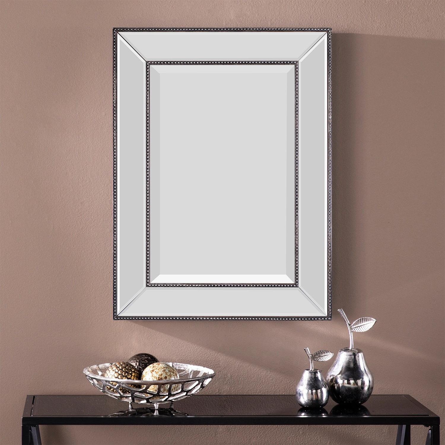 Hompen Modern Rectangular Frameless Beveled Wall Mirror - 23.6x31.5 ...