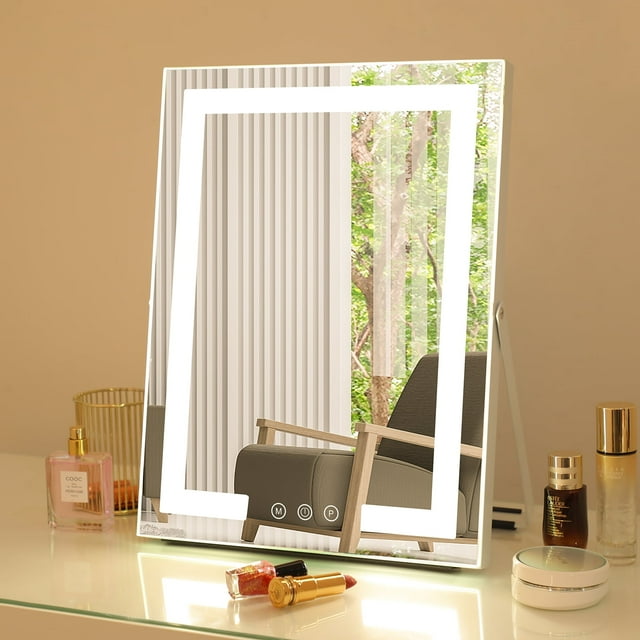 Hompen Large LED Vanity Mirror, Hollywood Makeup Mirror with Dimmable ...