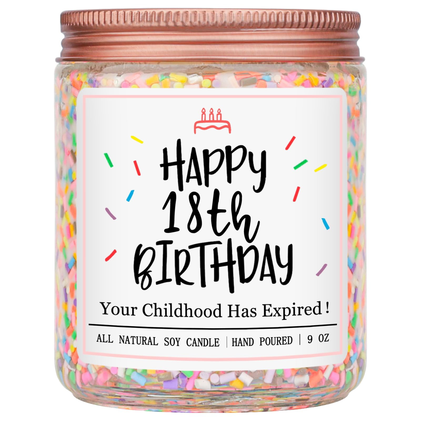 Homsolver 18th Birthday Gifts for Girls AFN1Boys, Vanilla Scent Ideas Birthday Candle for ...