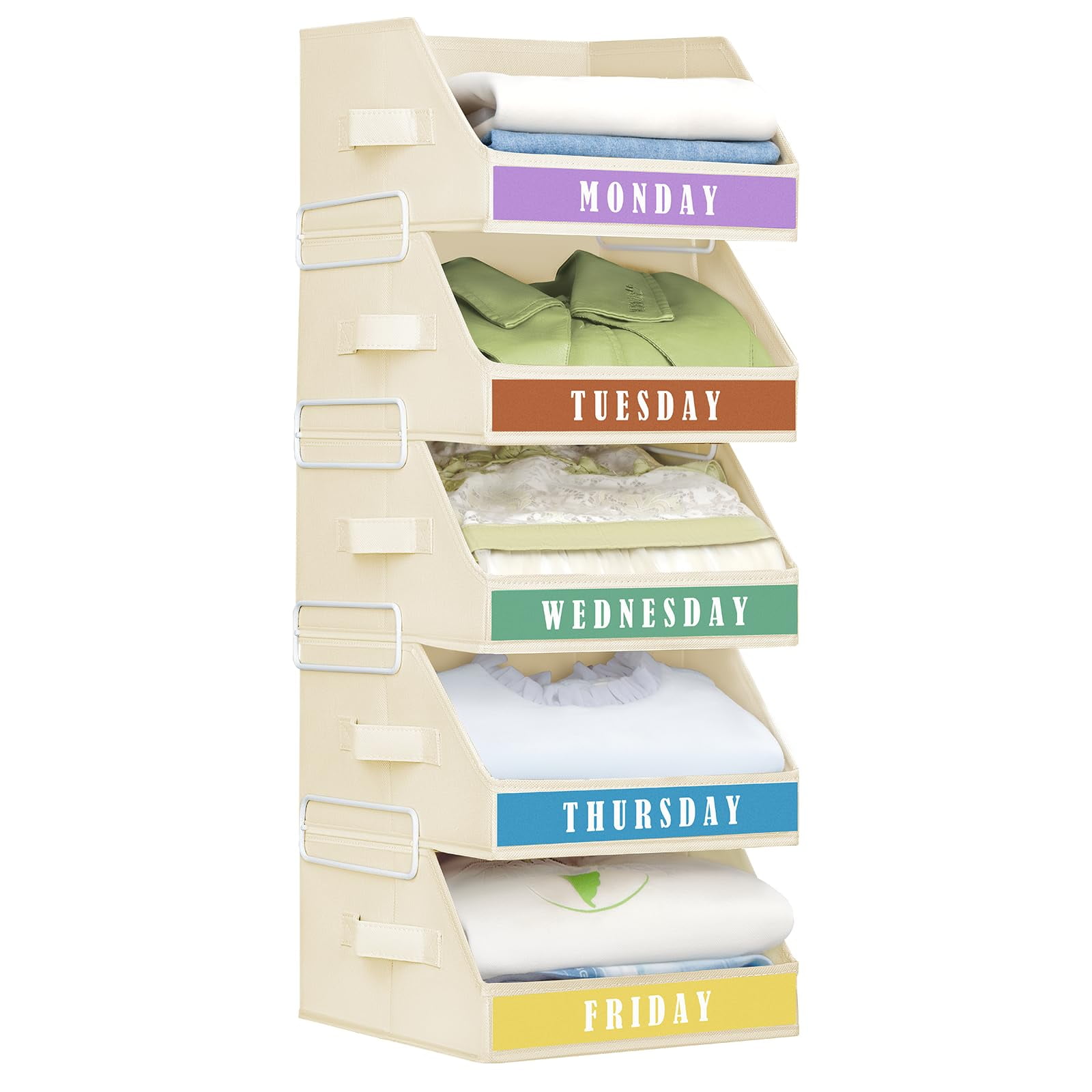 Homsorout Closet Organizers and Storage - 5 Tier Storage Drawer wiht ...