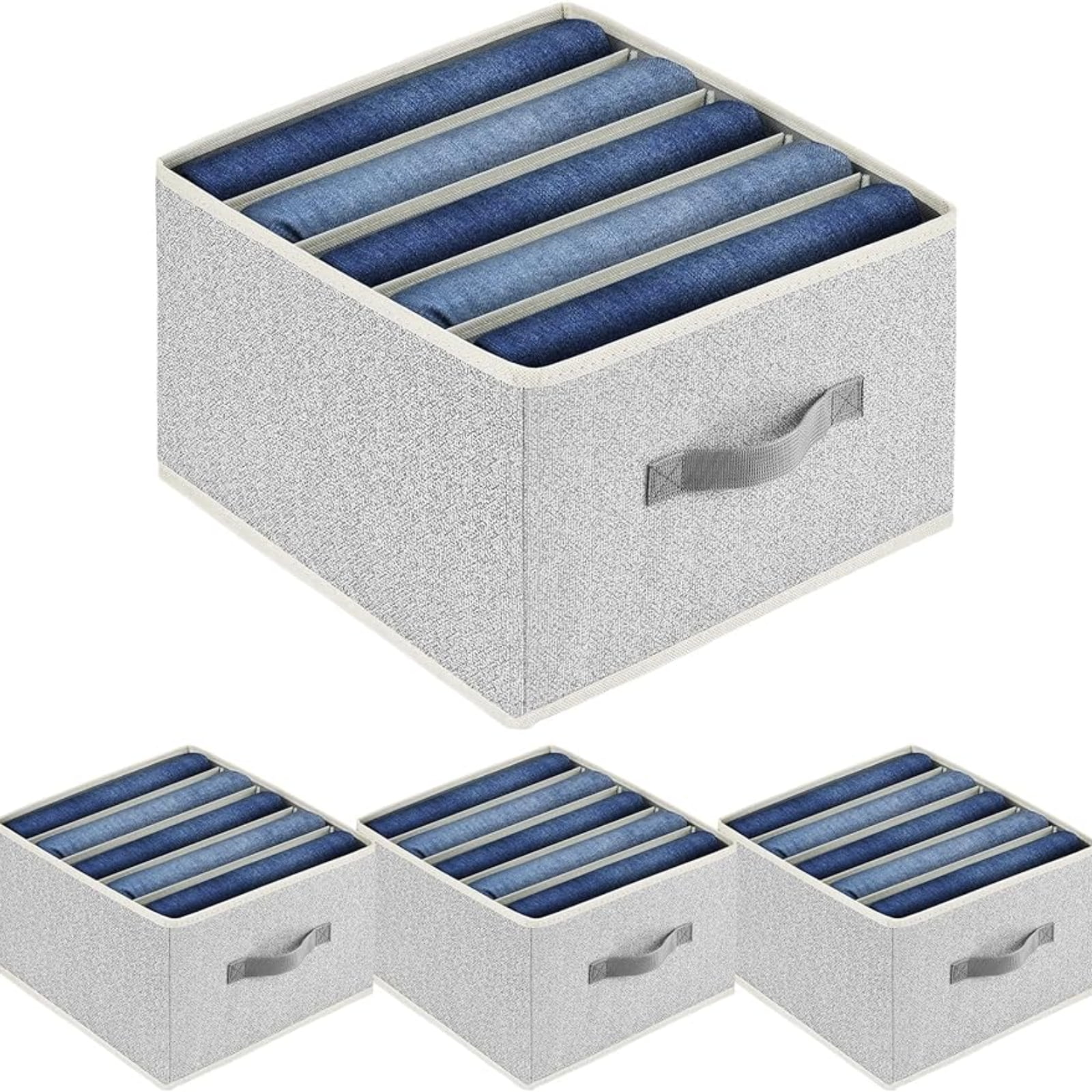 Homsorout Jeans Organizer for Closet, 5-Cell Clothes Drawer Organizer ...