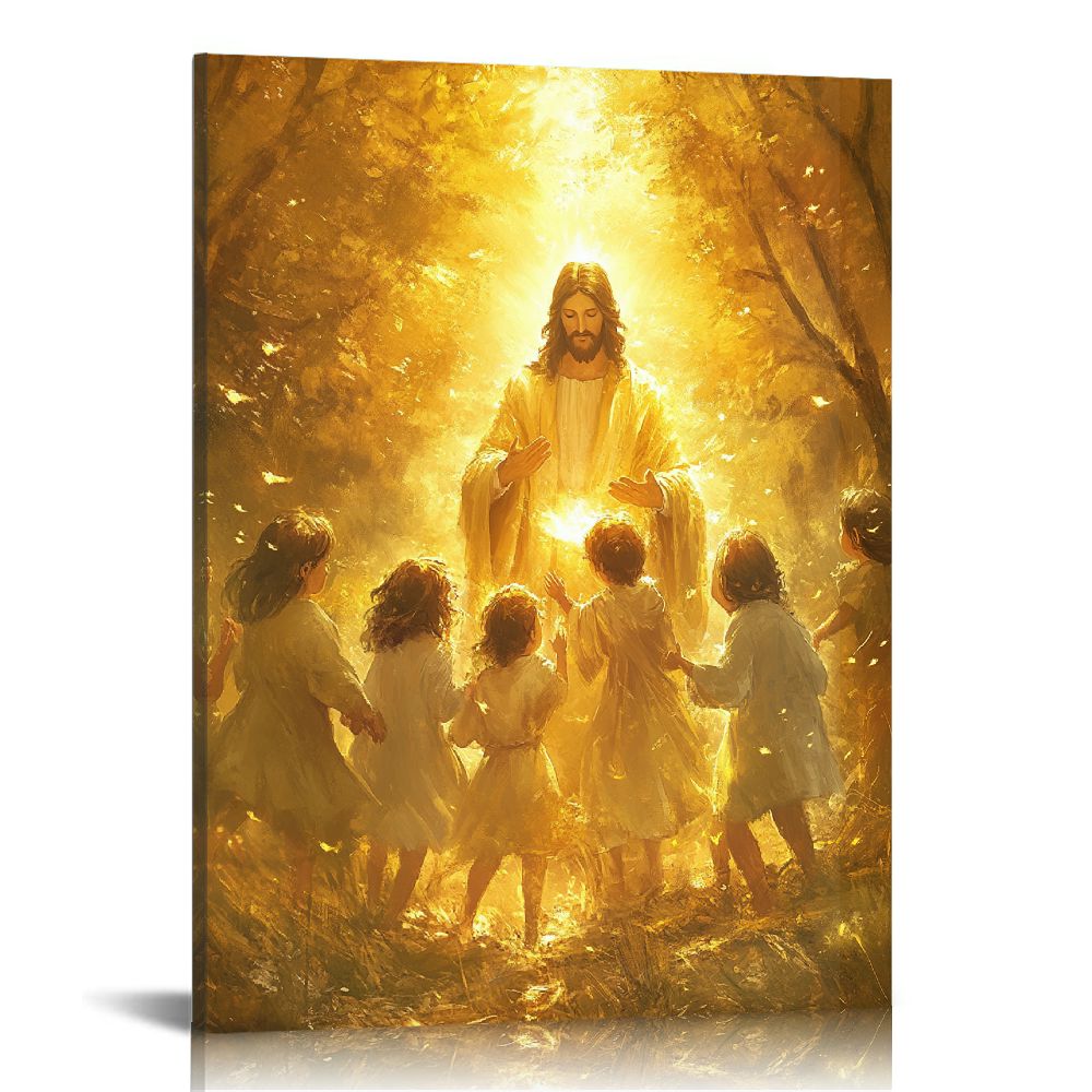 Homura Jesus Blessing the Children Canvas Print for Living Room Bedroom ...
