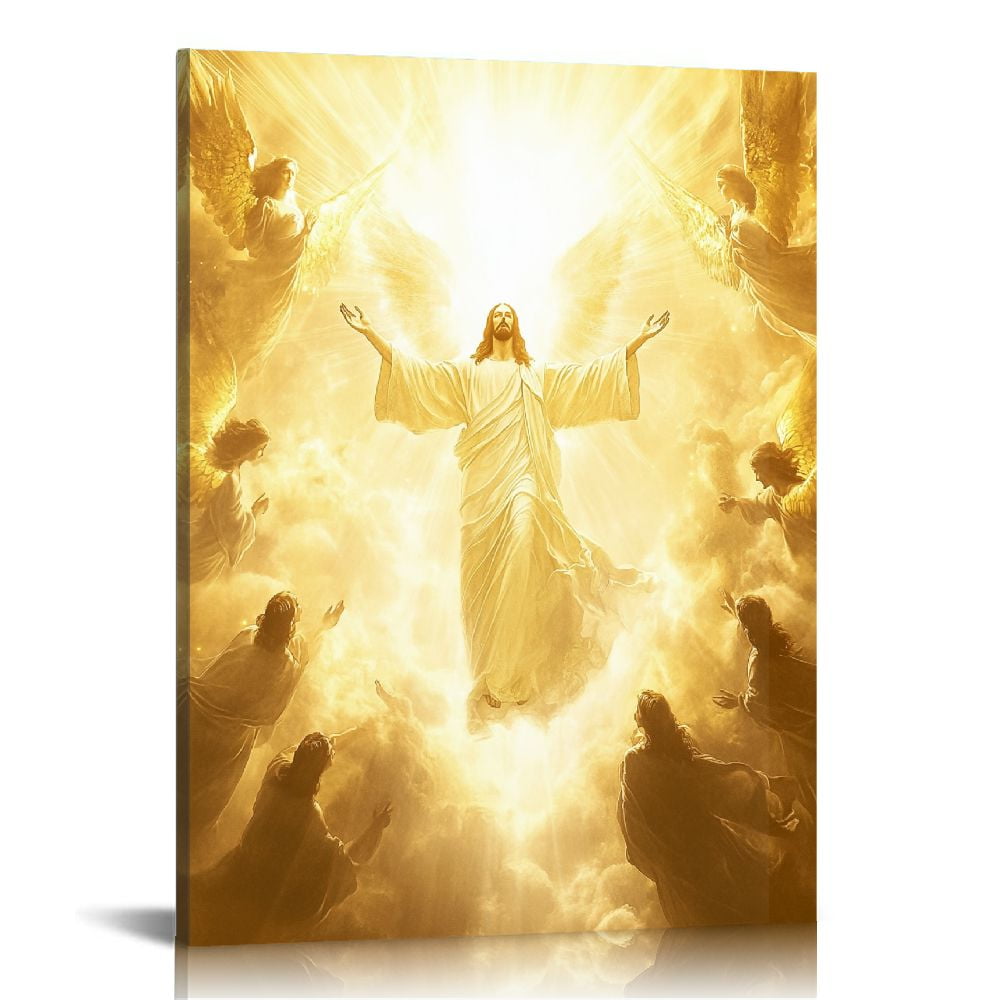 Homura The Ascension of Jesus Glowing in Light Canvas Print - Radiant Image of Jesus Ascending ...