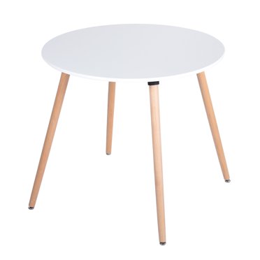 24 Inch Modern Round Dining Table for 2-4 People with MDF Top and ...