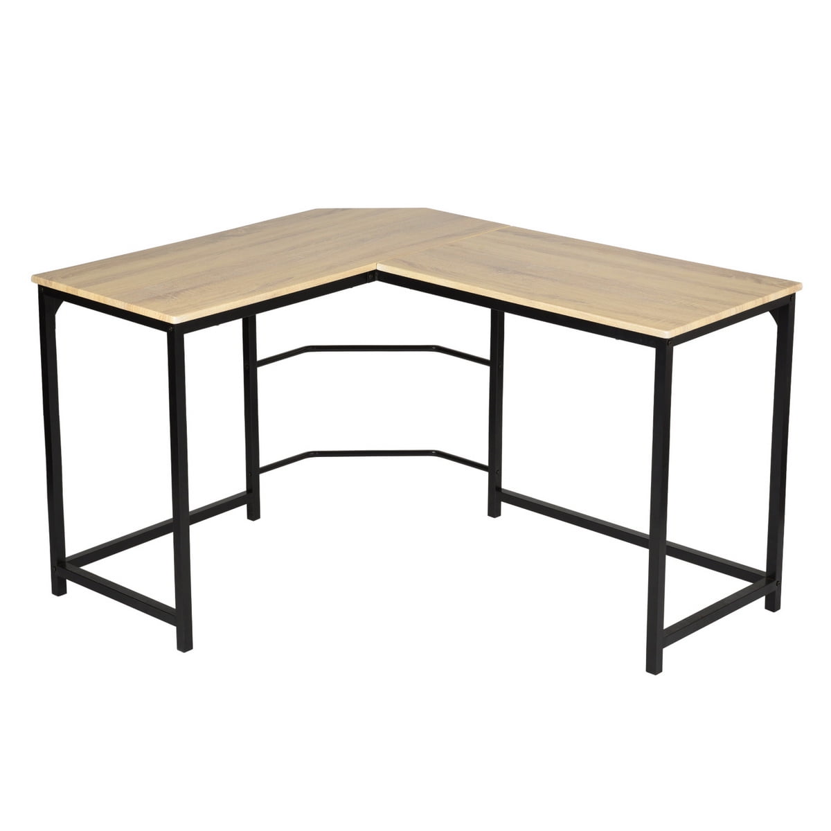 Homy Casa 50.4" L-Shaped Computer Desks Vintage Corner Computer Table ...