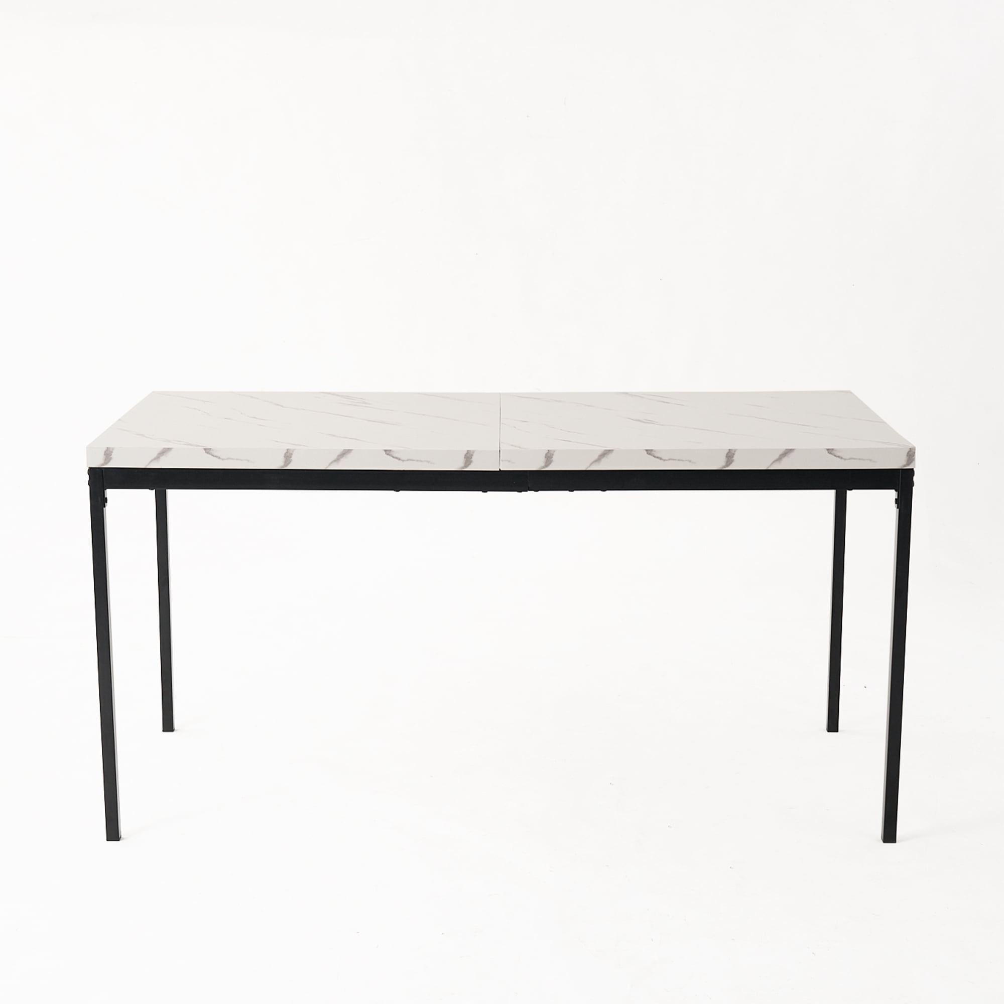 Homy Casa 59" Marble Dining Table, Modern Elegant Design for Dining ...