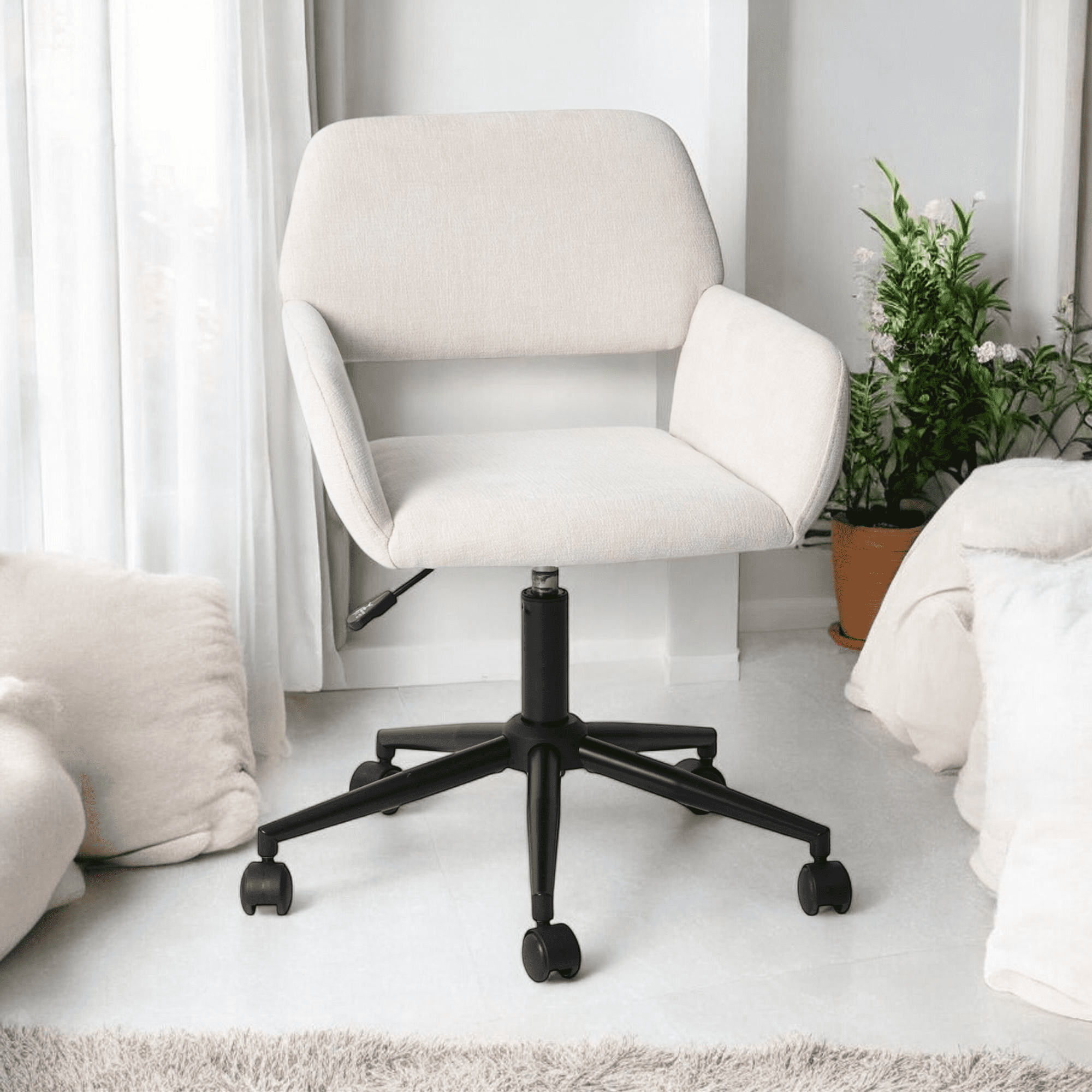 Homy Casa Accent Chair, Adjustable Height Swivel Lounge Chair for ...
