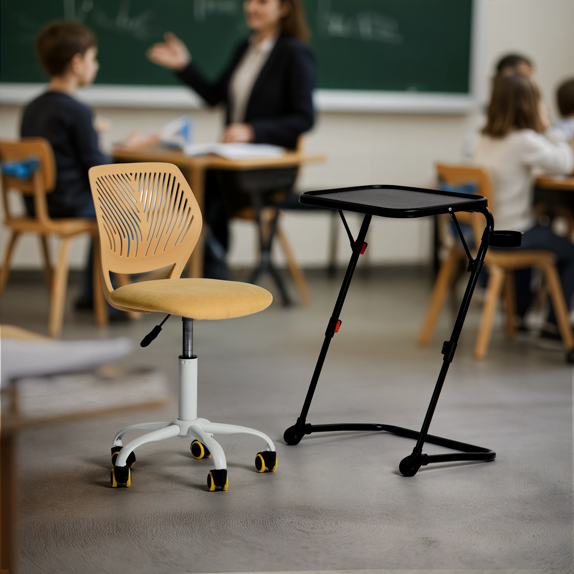Homy Casa Adjustable Desk and Chair Set for Classroom Learning & Office ...