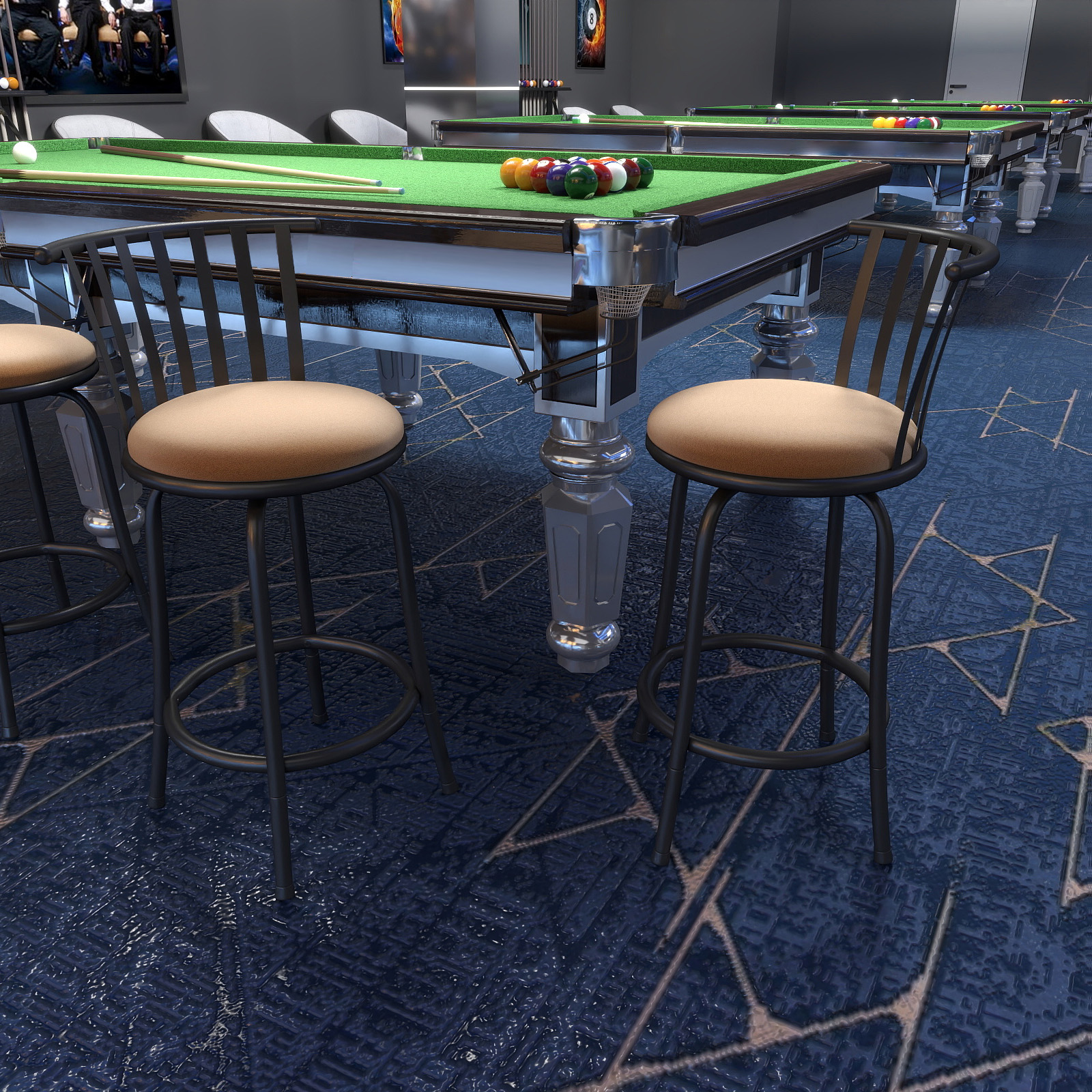 Homy Casa Adjustable Height Game Room Stools Set of 2, 24" & 29 ...