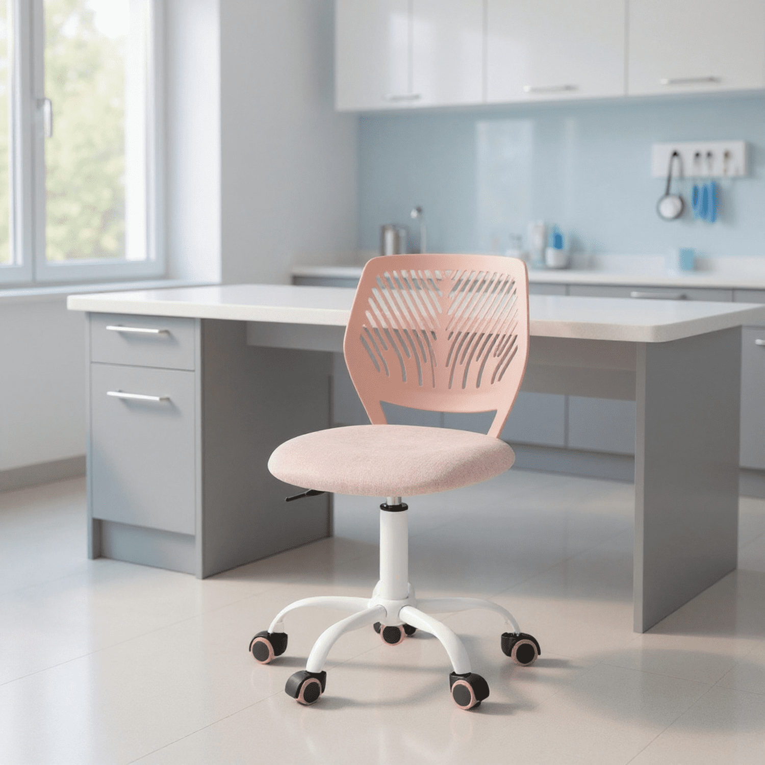 Homy Casa Adjustable Height Stool with 360° Swivel, Ergonomic Design ...