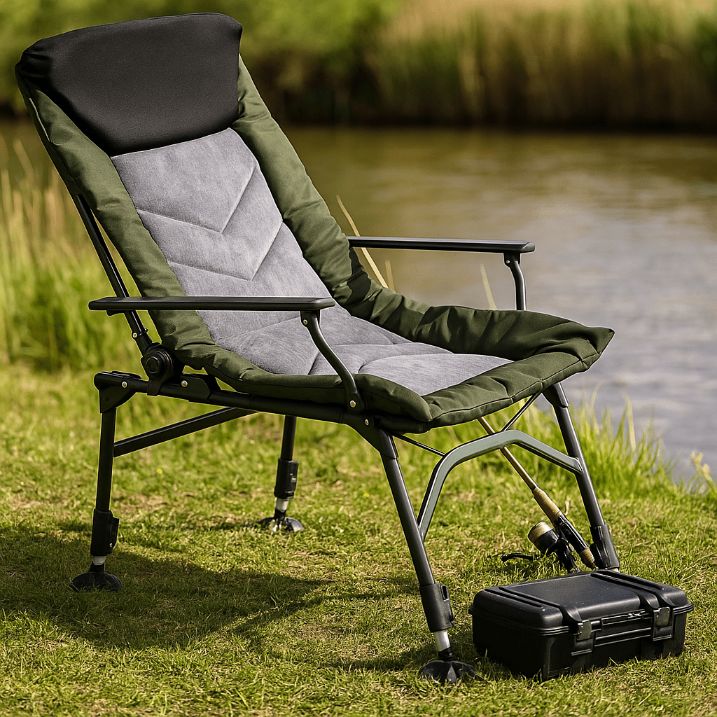 Homy Casa Adjustable Padded Fishing Chair for Lake, River & Beach ...