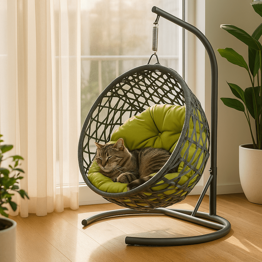 Homy Casa Cat Hammock Chair with Cushion for Indoor Sunny Window Nook ...