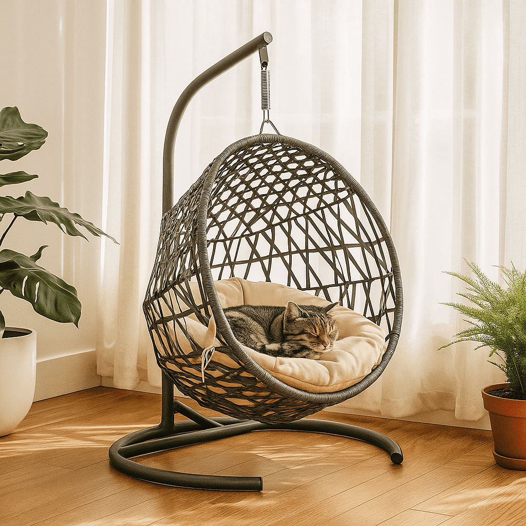 Homy Casa Cat Hammock Chair with Cushion for Indoor Sunny Window Nook ...