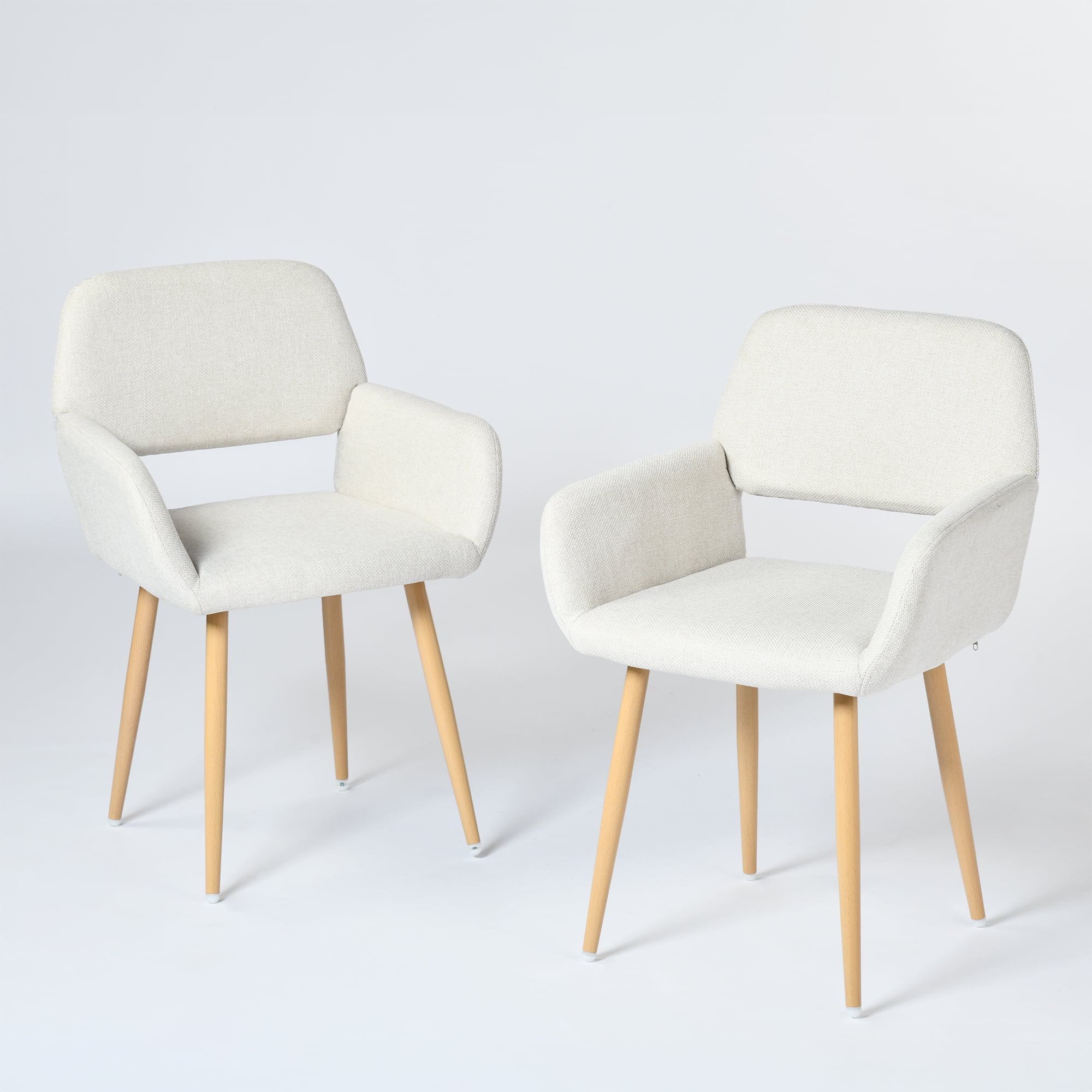 Free Shipping! Homy Casa Modern Beige Desk Chairs Set of 2, Upholstered ...