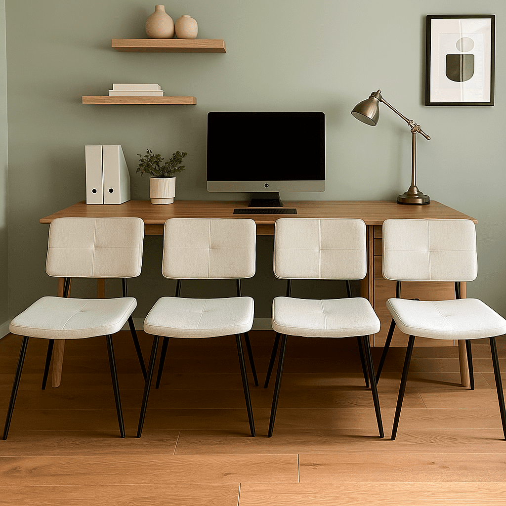 Homy Casa Desk Chairs Set of 4, Upholstered Chairs for Home Office and ...