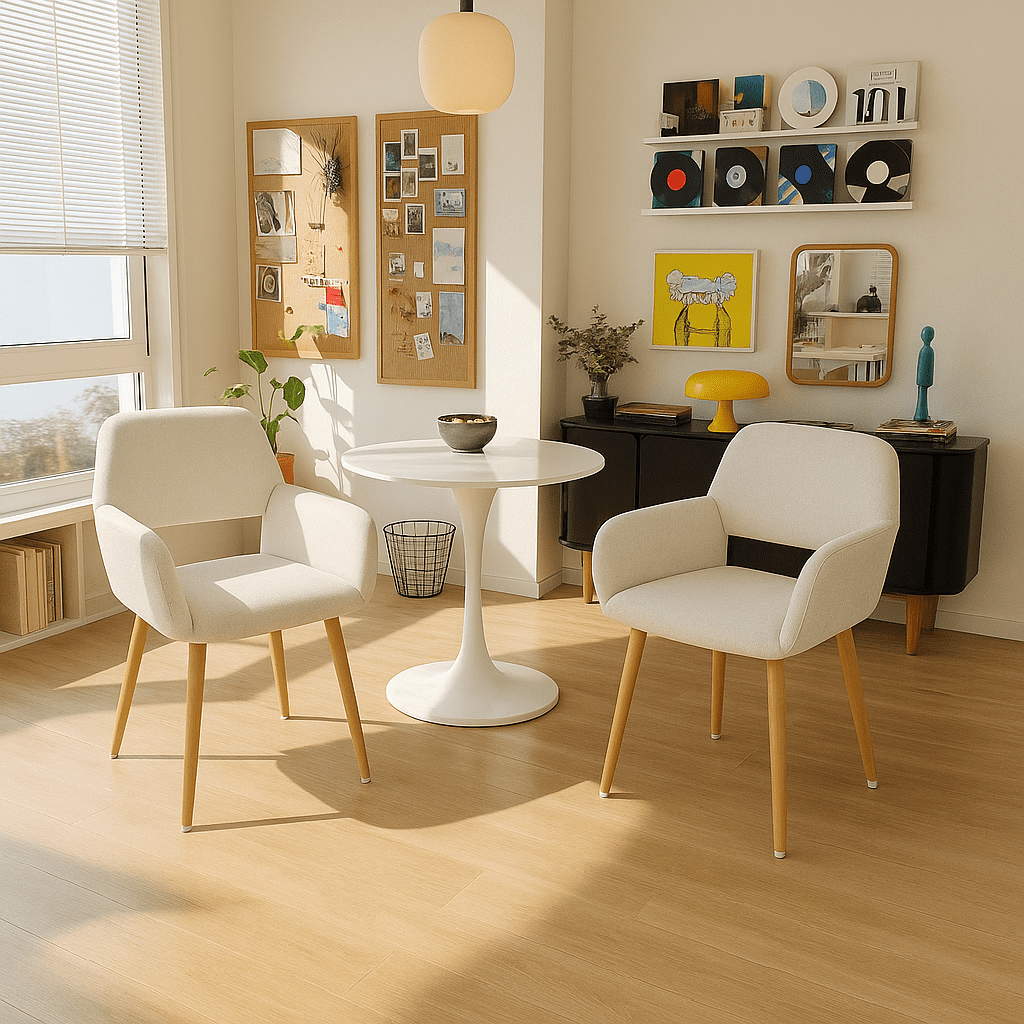 Homy Casa Dining Chair Set of 2, Upholstered Chairs for Breakfast Nook ...