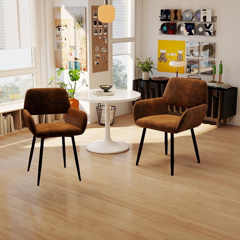 Homy Casa Dining Chair Set of 2, Upholstered Chairs for Breakfast Nook ...