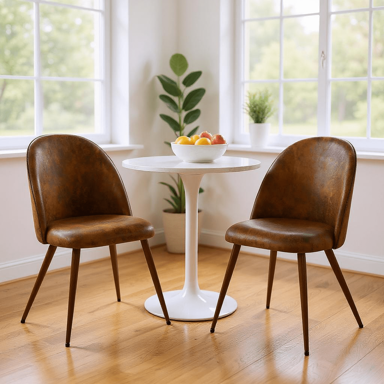 Homy Casa Dining Chair Set of 2, Upholstered Kitchen Nook Chairs for ...