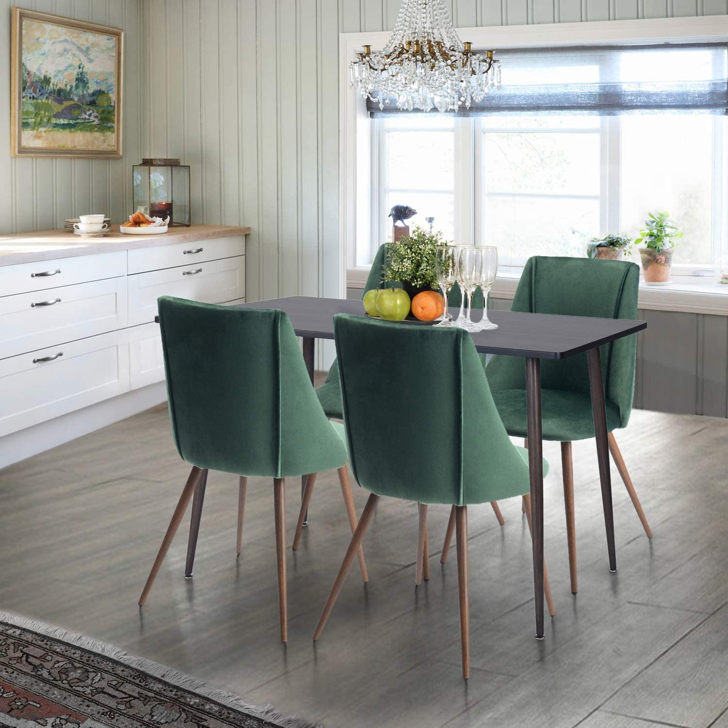 Homy Casa Dining Chairs Set Dining Room Chairs Set of 4, Upholstered ...