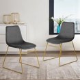 Homy Casa Dining Chairs Set of 2, Velvet Solid Back Side Chair for ...