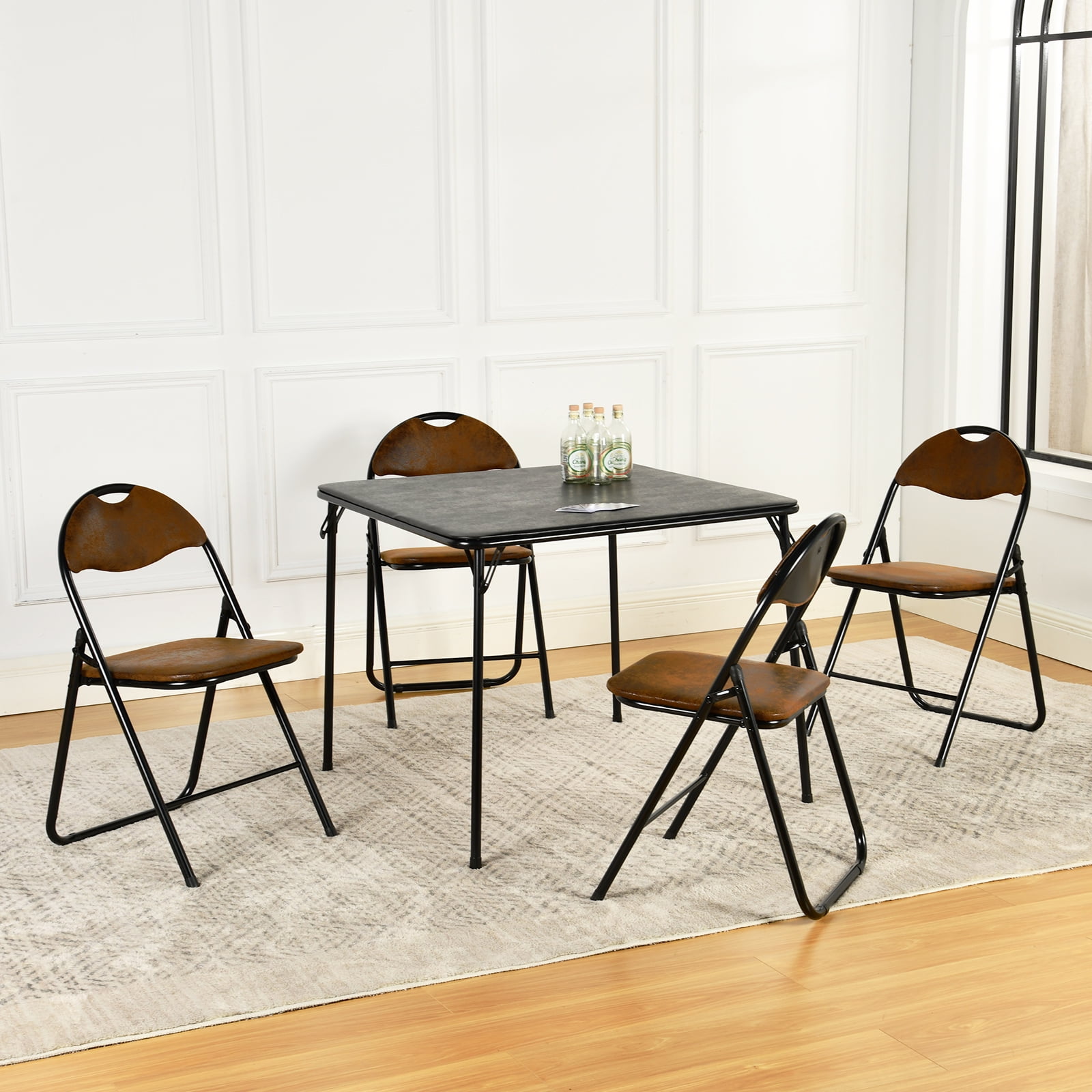 Homy Casa Dining Chairs Set of 4, Foldable Kitchen Dining Room ...