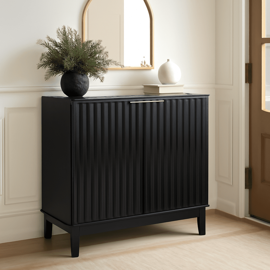 Homy Casa Entryway Storage Cabinet with 2 Shelves, Accent Organizer for ...