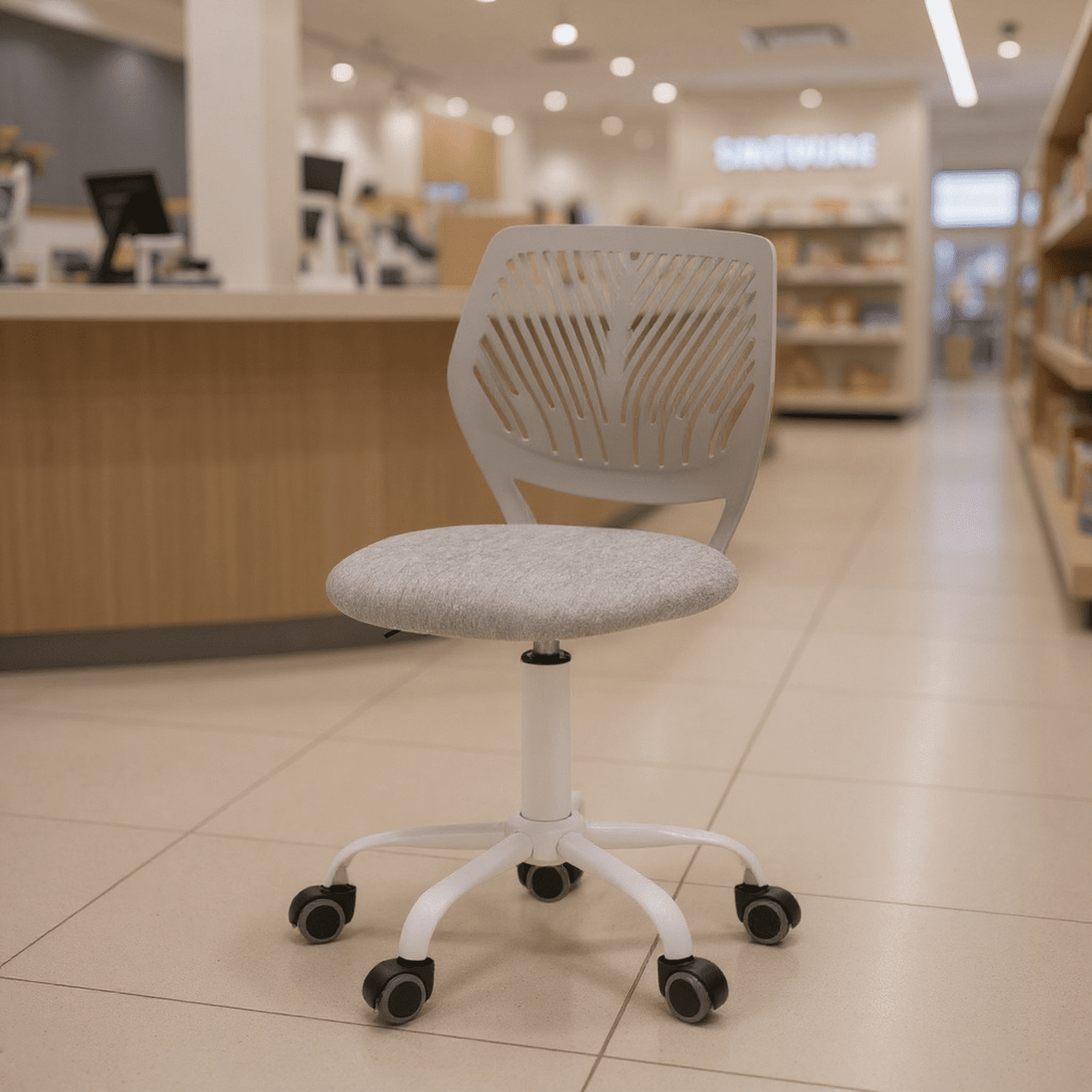 Homy Casa Ergonomic Cashier Stool Adjustable Swivel with Height Control ...