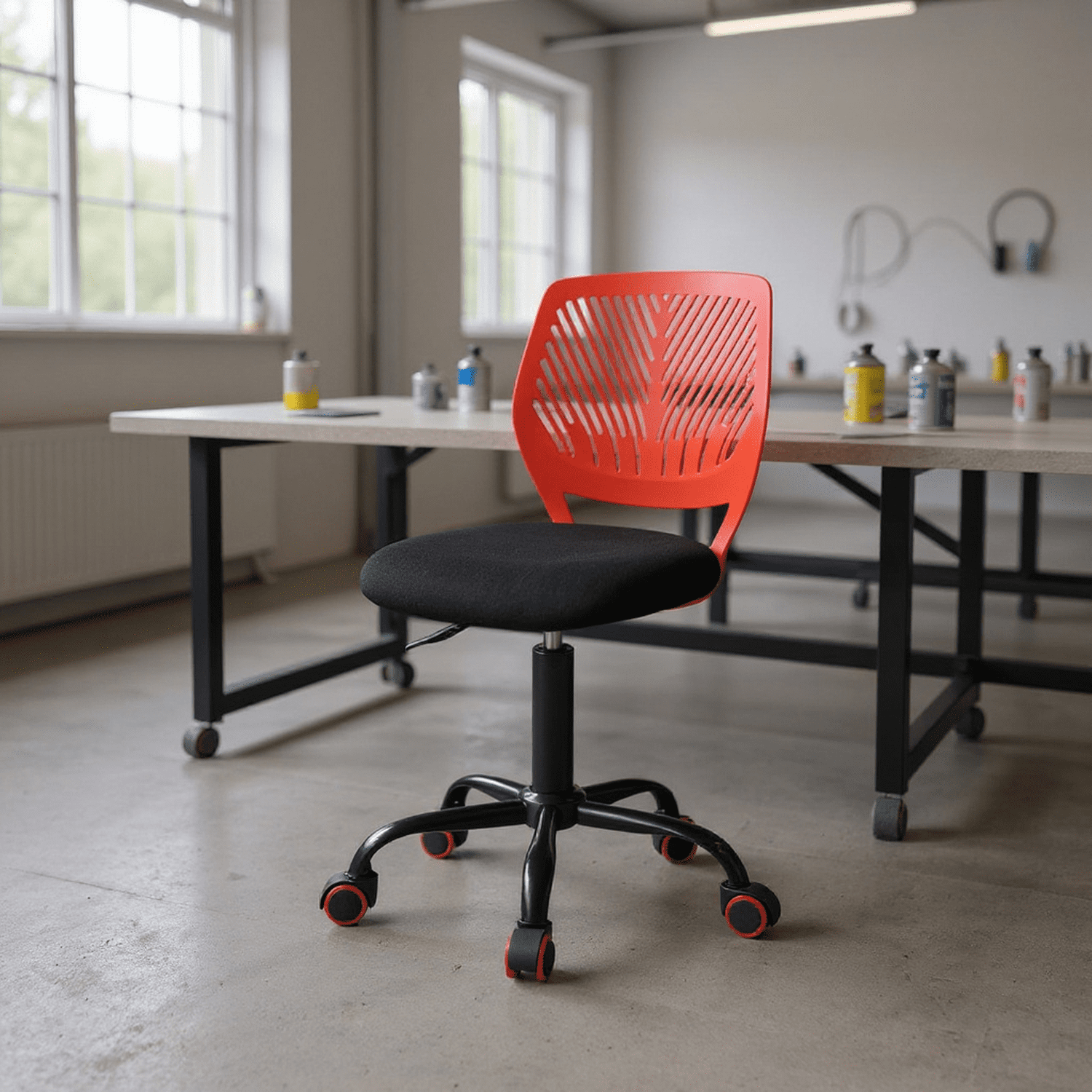 Homy Casa Ergonomic Industrial Task Chair with Adjustable Height, 360 ...