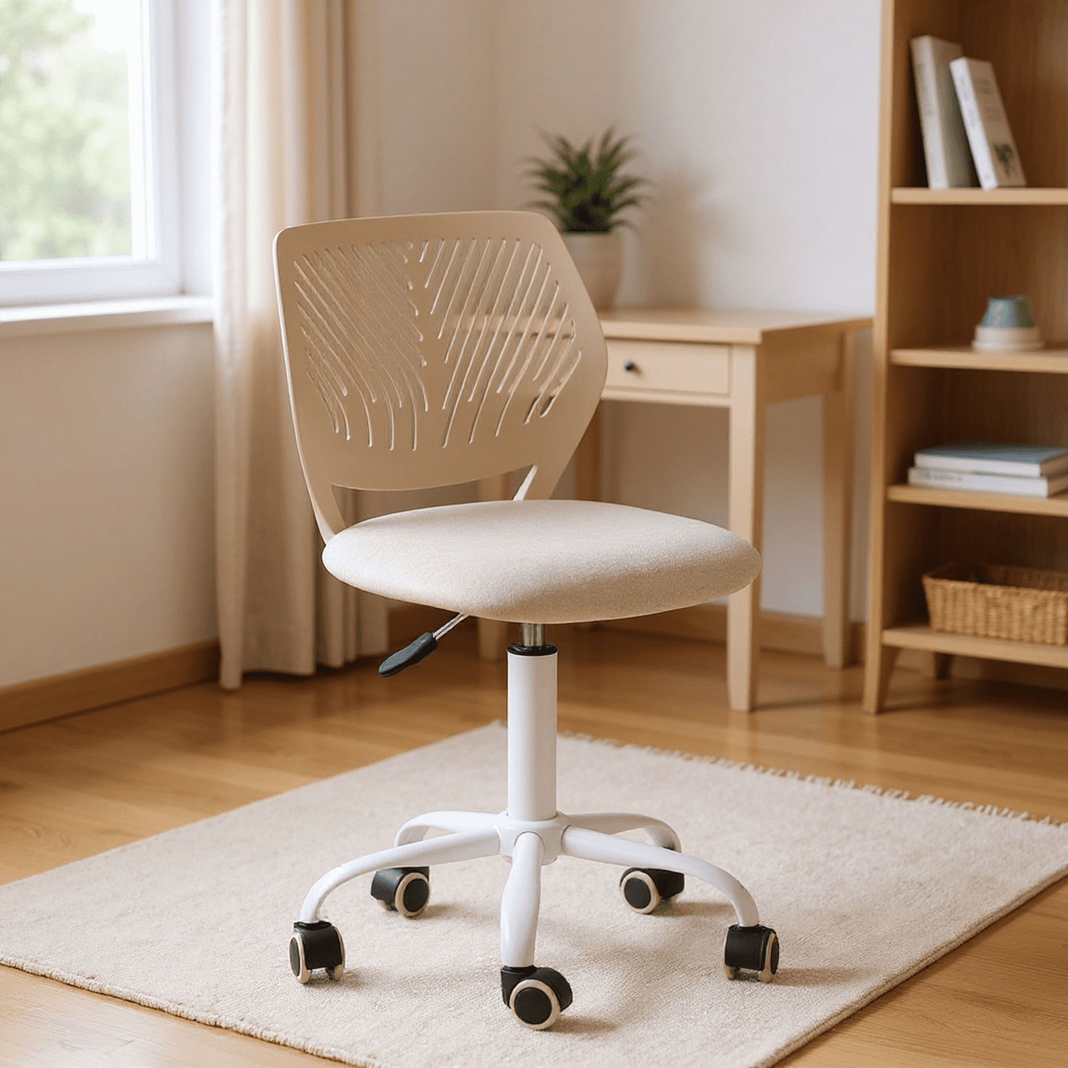 Homy Casa Ergonomic Mesh Writing Stool Adjustable Swivel with Height ...