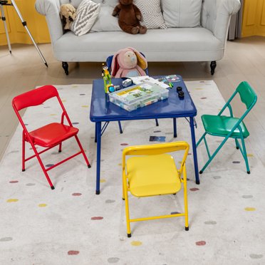 Emma + Oliver Children's Size Folding Activity Table and Chair Set ...