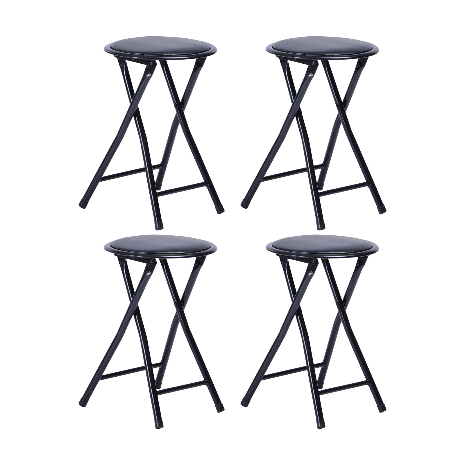Homy Casa Folding Stool Set of 4, 18-inch Portable Backless Stool for ...
