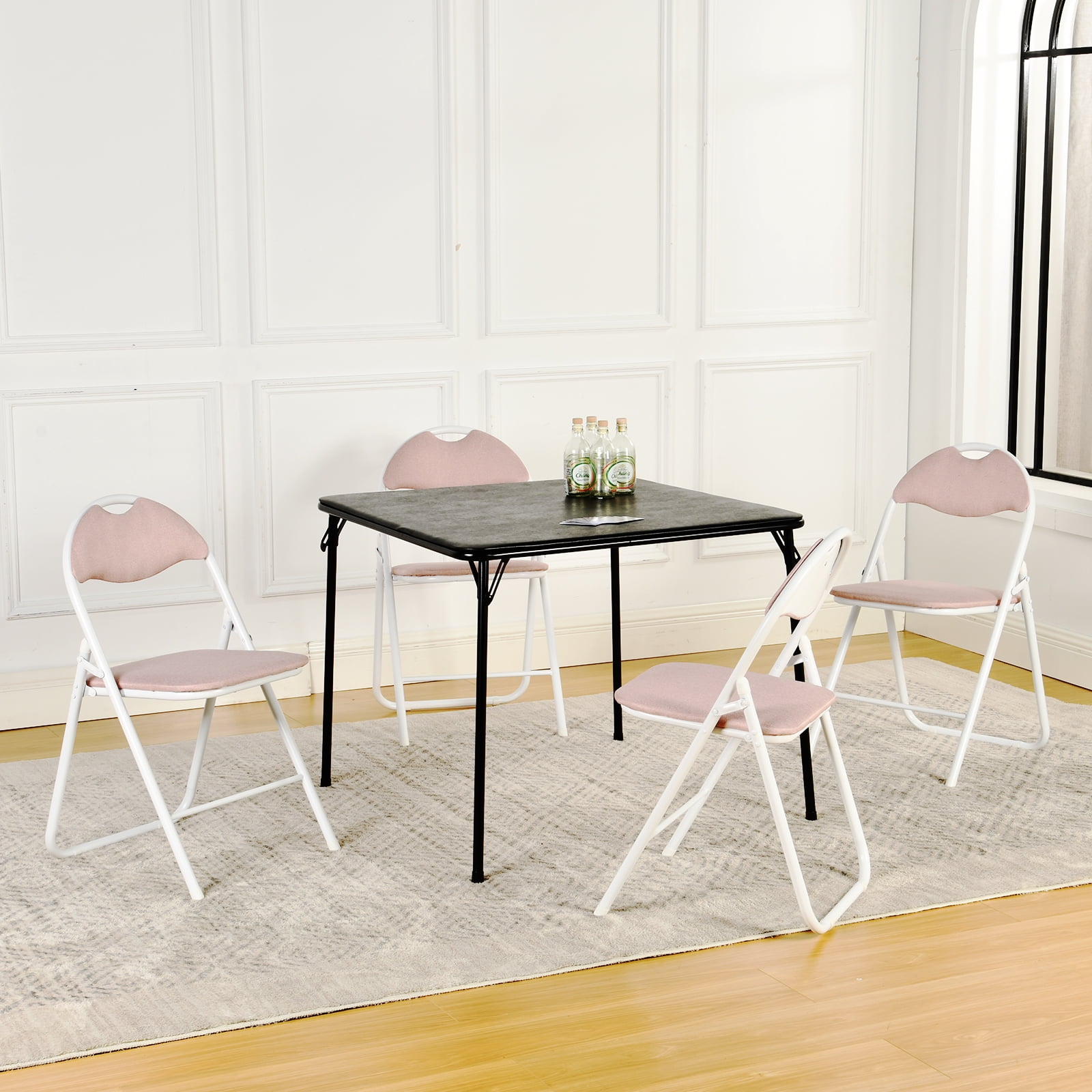 Homy Casa Futon Frames Space-Saving Modern Folding Chairs Set of 4 for ...