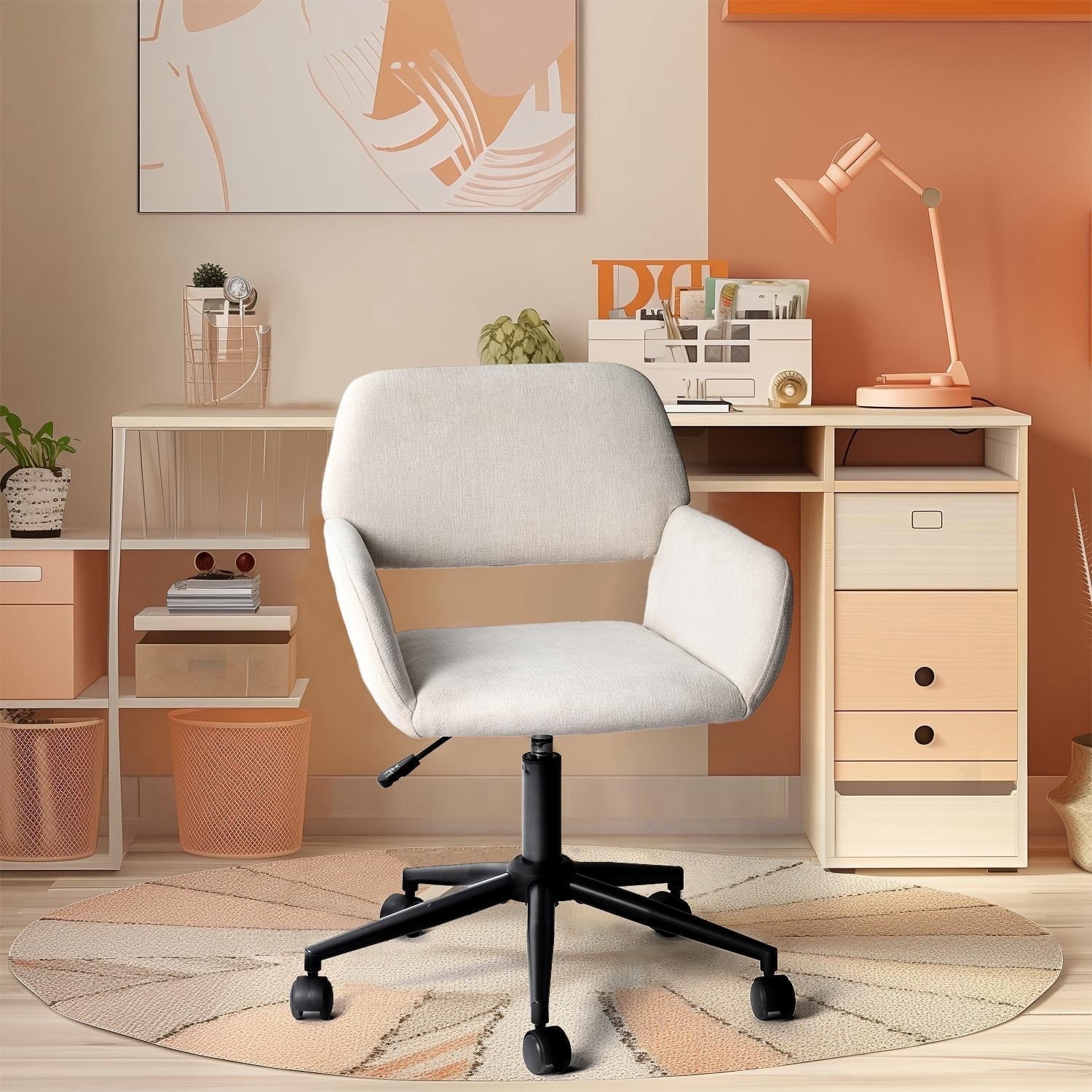 Homy Casa Chair Teen Task Chair, Upholstered Office Chairs for Girls ...