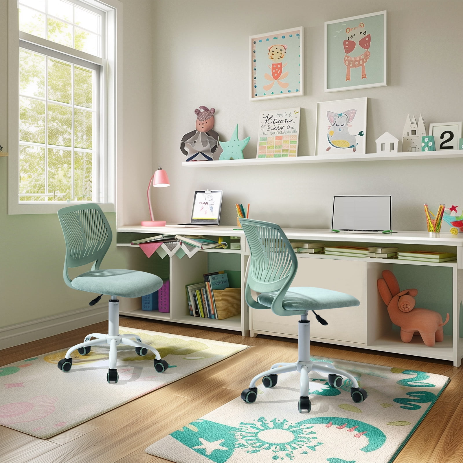 Free Shipping! Homy Casa Kids Desk Chair Set of 2, Adjustable Study ...